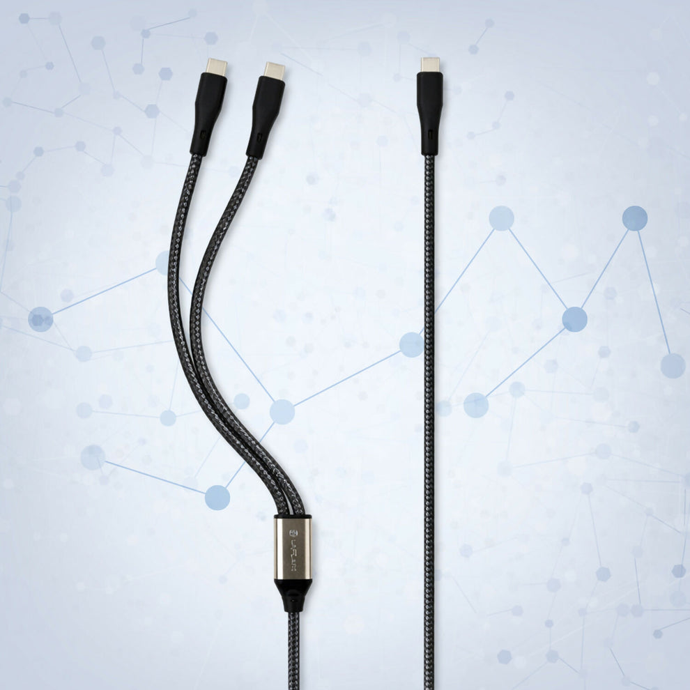 Lapcare 3 in 1 Fast Charging Cable with Multiple Connectors for Smartp