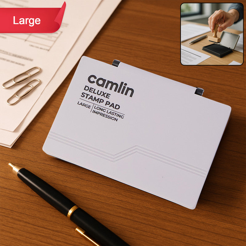 Camlin Deluxe Small Violet Stamp Pad – Long Lasting Ink Pad for Clear