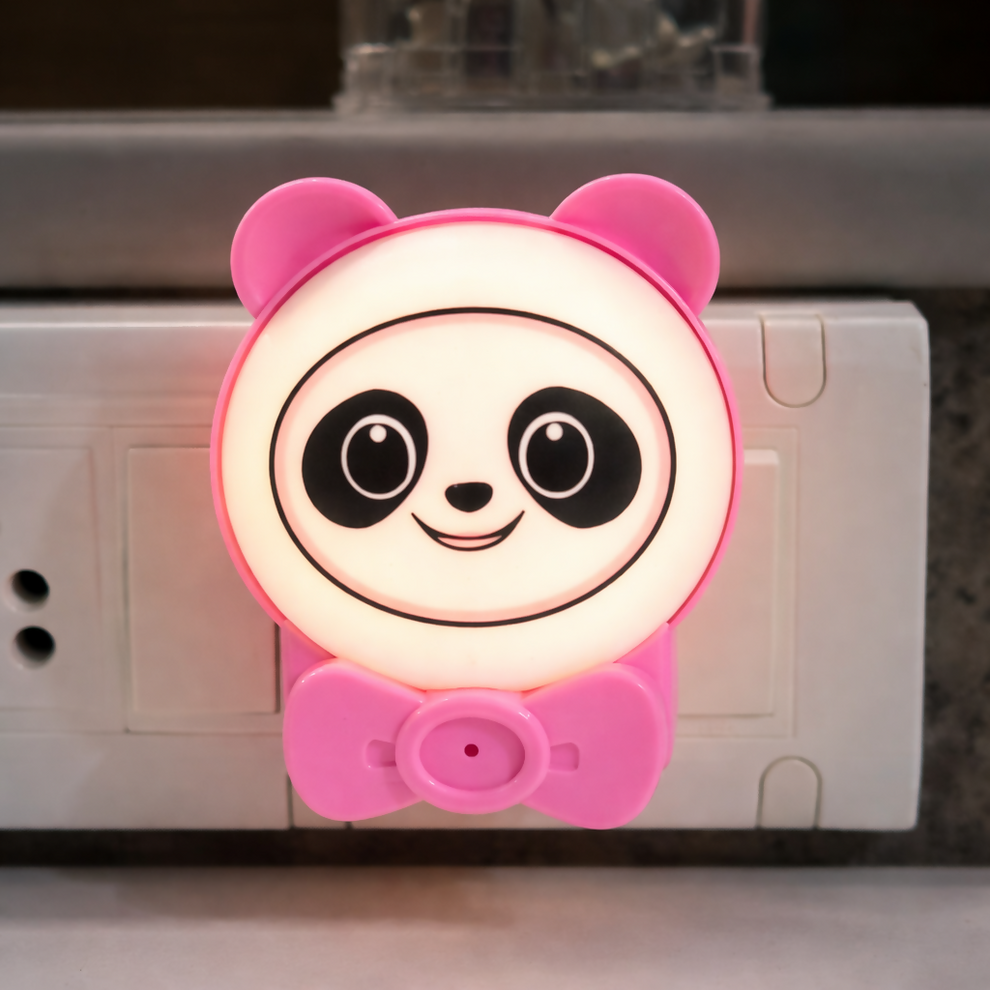 Panda Shape Plug-In LED Night Lamp for Kids Room, Bedroom & Nursery(CO