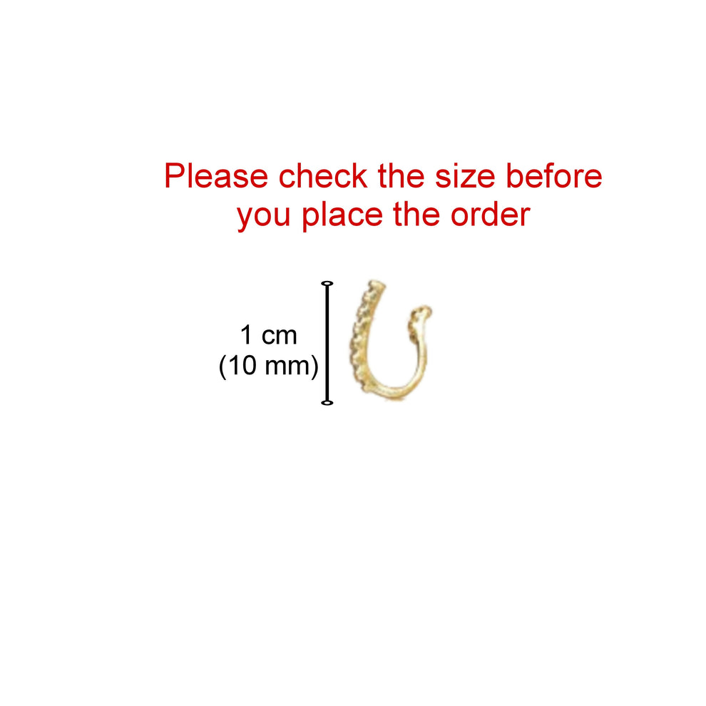 Non-Piercing Nose Cuff Set | CZ Line, Wavy & Floral Nath Combo Pack of