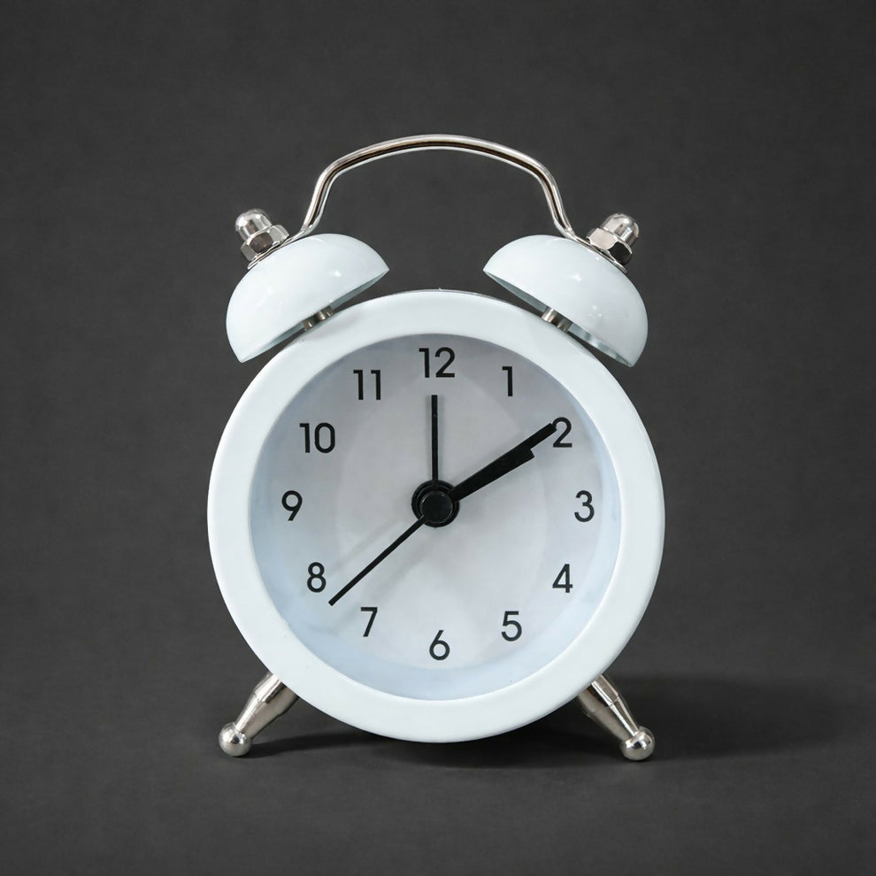 Classic Analog Alarm Clock for Bedroom | Silent Quartz Desk Table Cloc