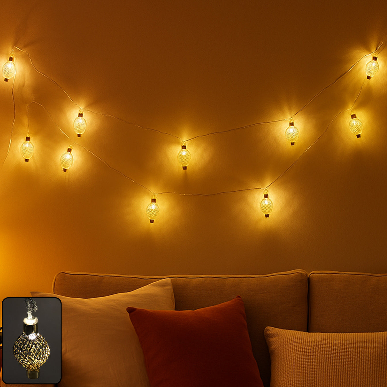 Get 3M LED Metal Ball String Light for Home & Office Decor
