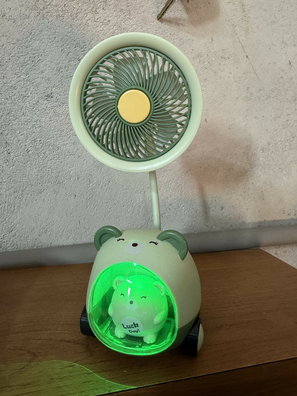 Kids Bear Fan Lamp with Night Light | Cute Table Fan for Study & Bedsi
