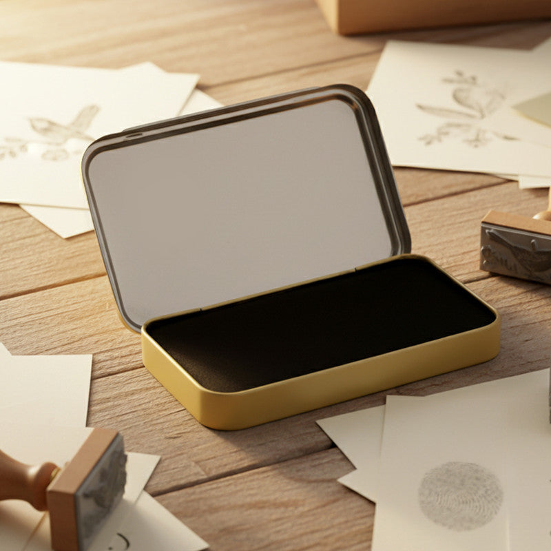 Camlin Small Violet Metal Stamp Pad – Long Lasting Ink Pad for Clear I