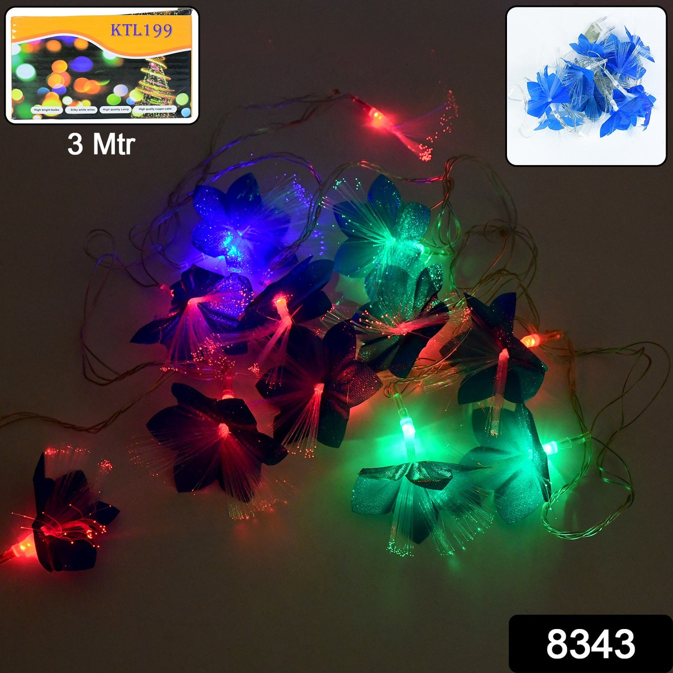 Decorative Fiber Flower LED String Lights (3 Meter)