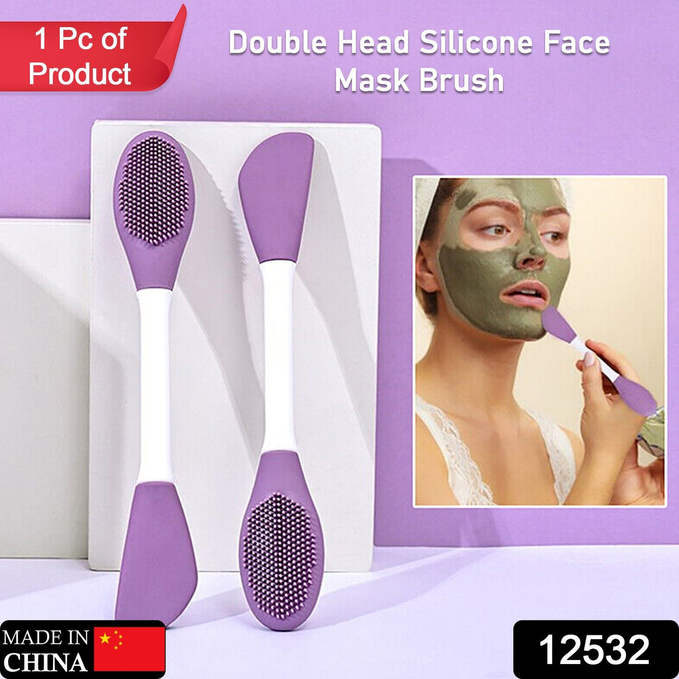 Purchase Double-Headed Silicone Mask Brush | DeoDap