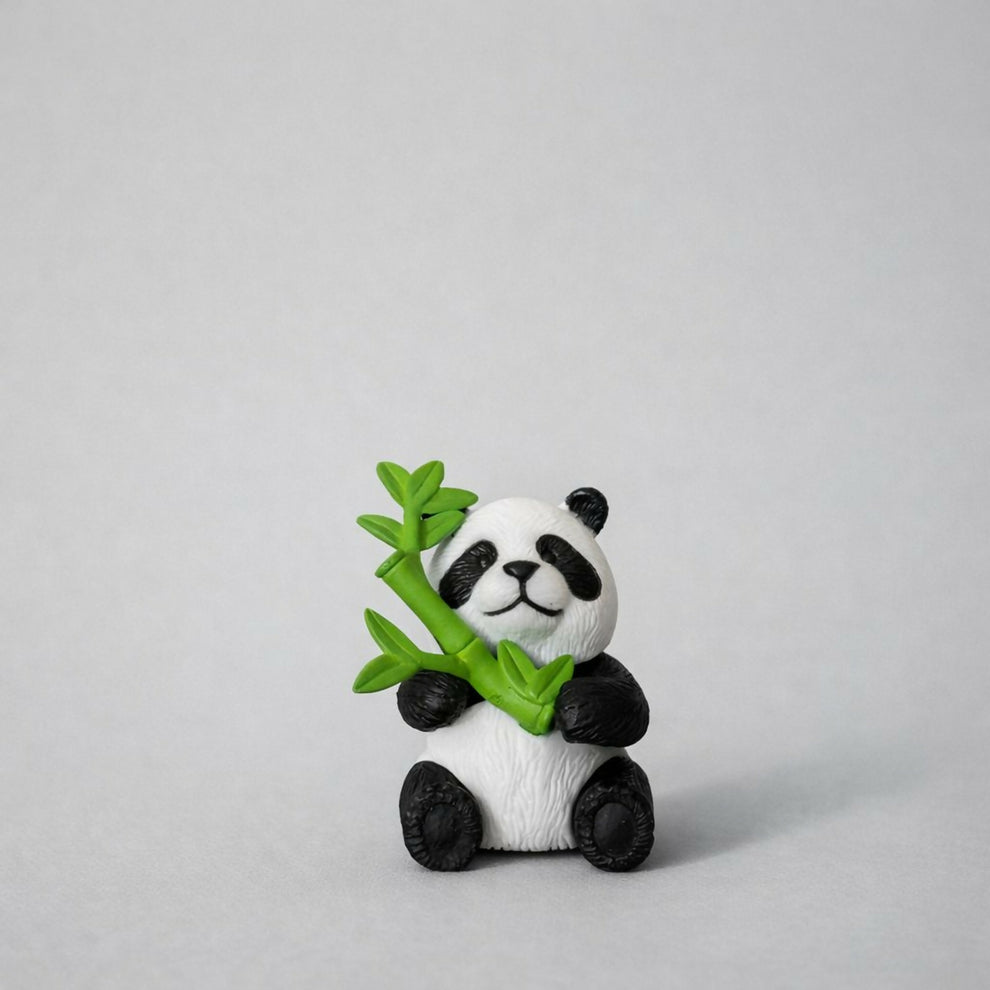 Cute Panda poly-resin Showpiece with Bamboo for Home & Office Desk Dec