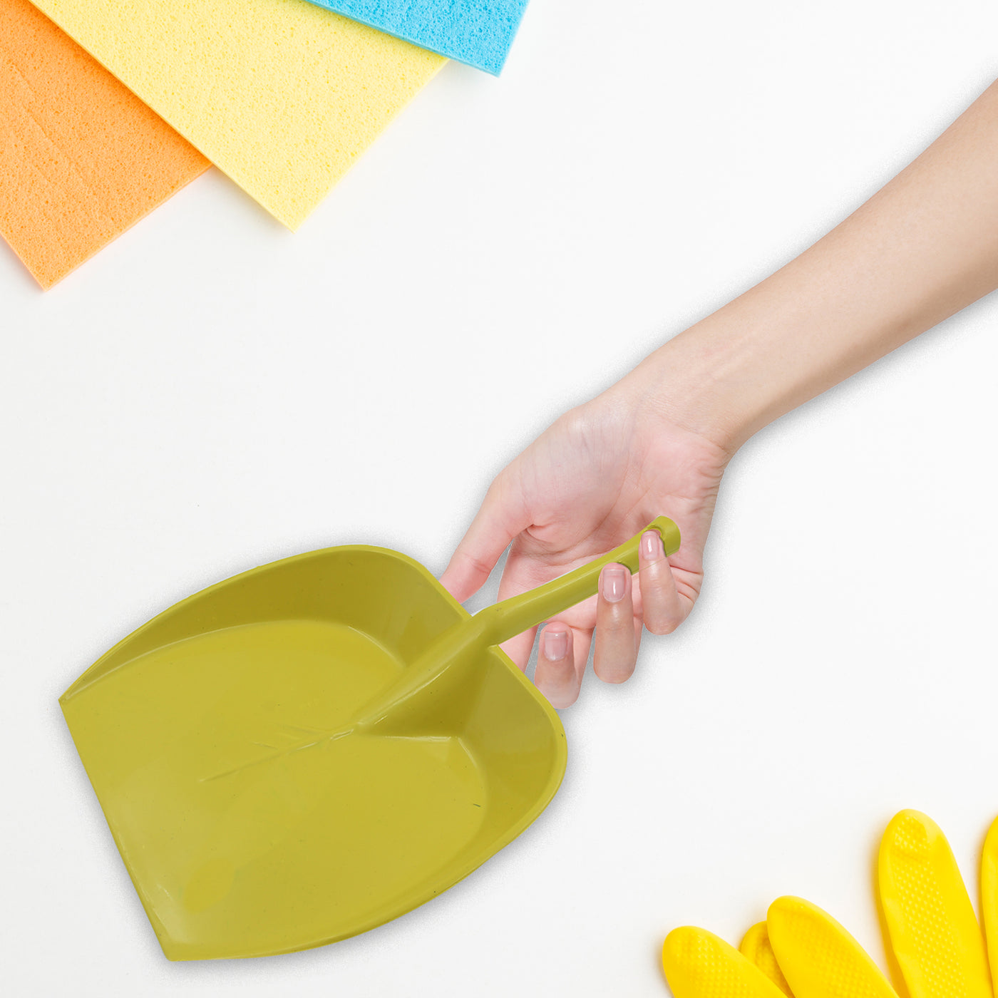 Dustpan with Long Handle, Dust Collection Dust Pan Tray for Kitchen, H ...