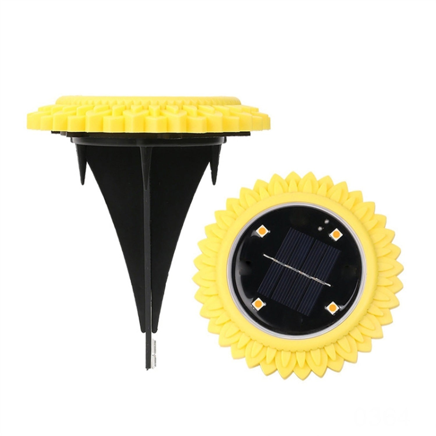Shop 4-Pack Sunflower Solar Ground LED Lights | DeoDap