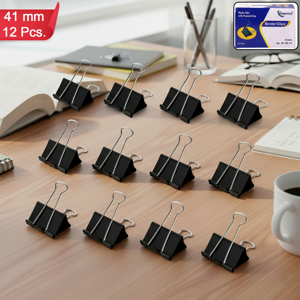 Heavy Duty Binder Clips Set with Strong Spring Grip for Office & Schoo