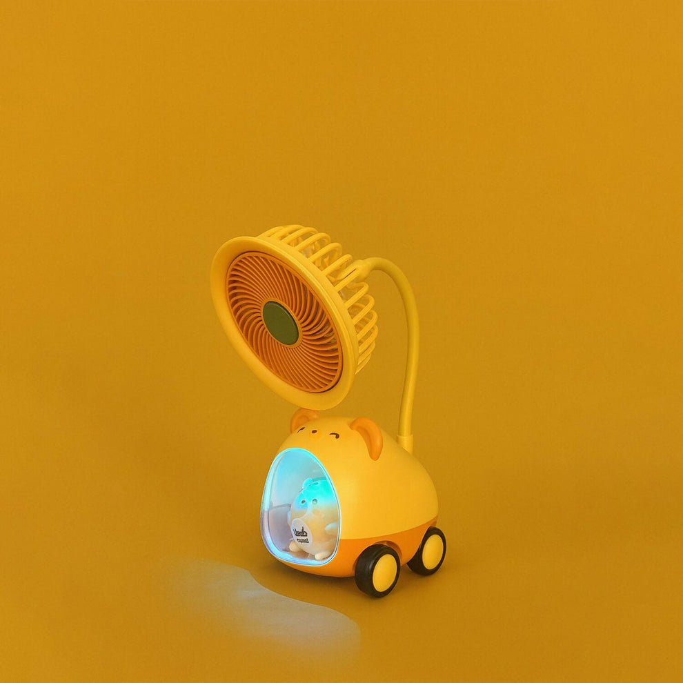 Kids Bear Fan Lamp with Night Light | Cute Table Fan for Study & Bedsi