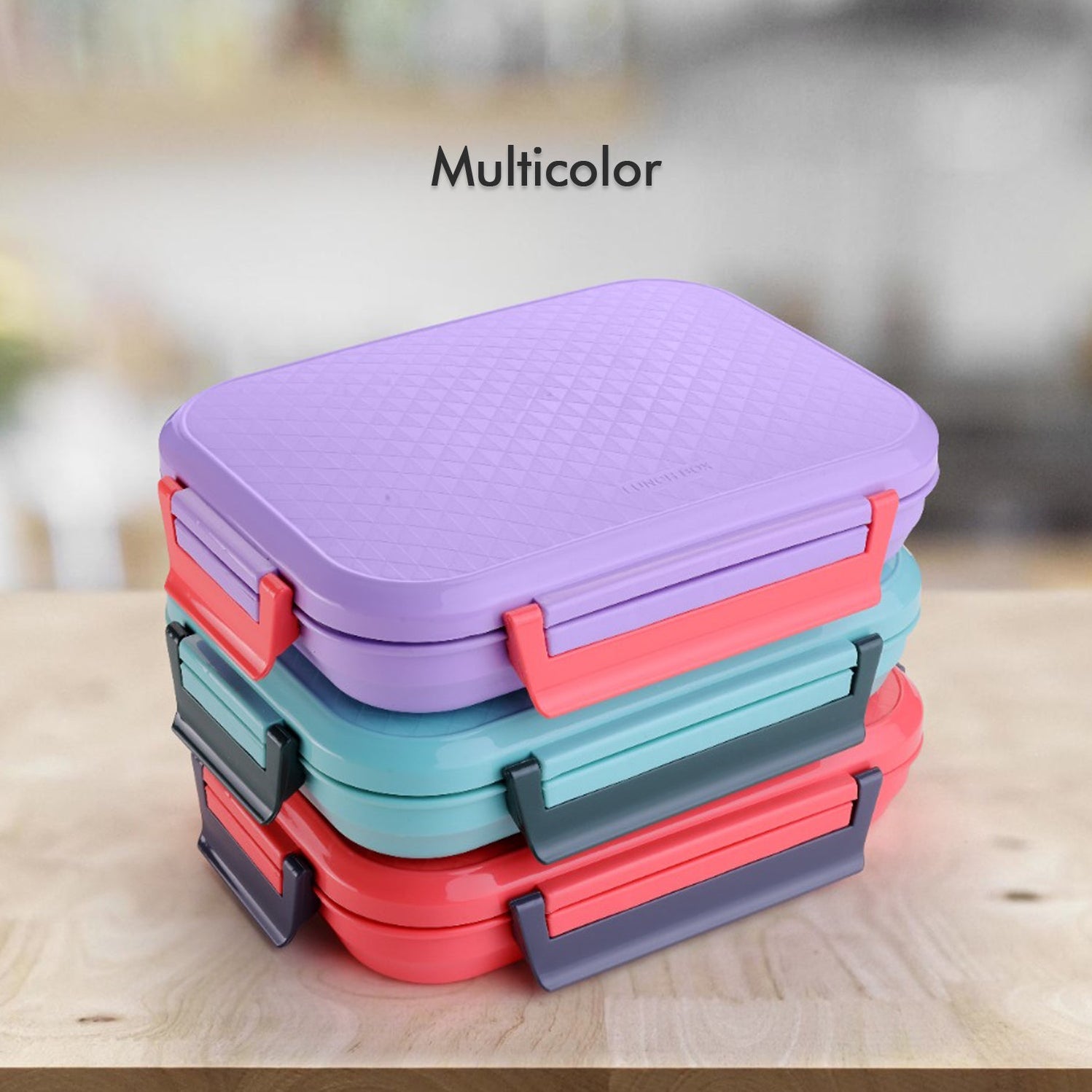 5364 Break Time Lunch Box Steel Plate Multi Compartment Lunch Box Carr ...