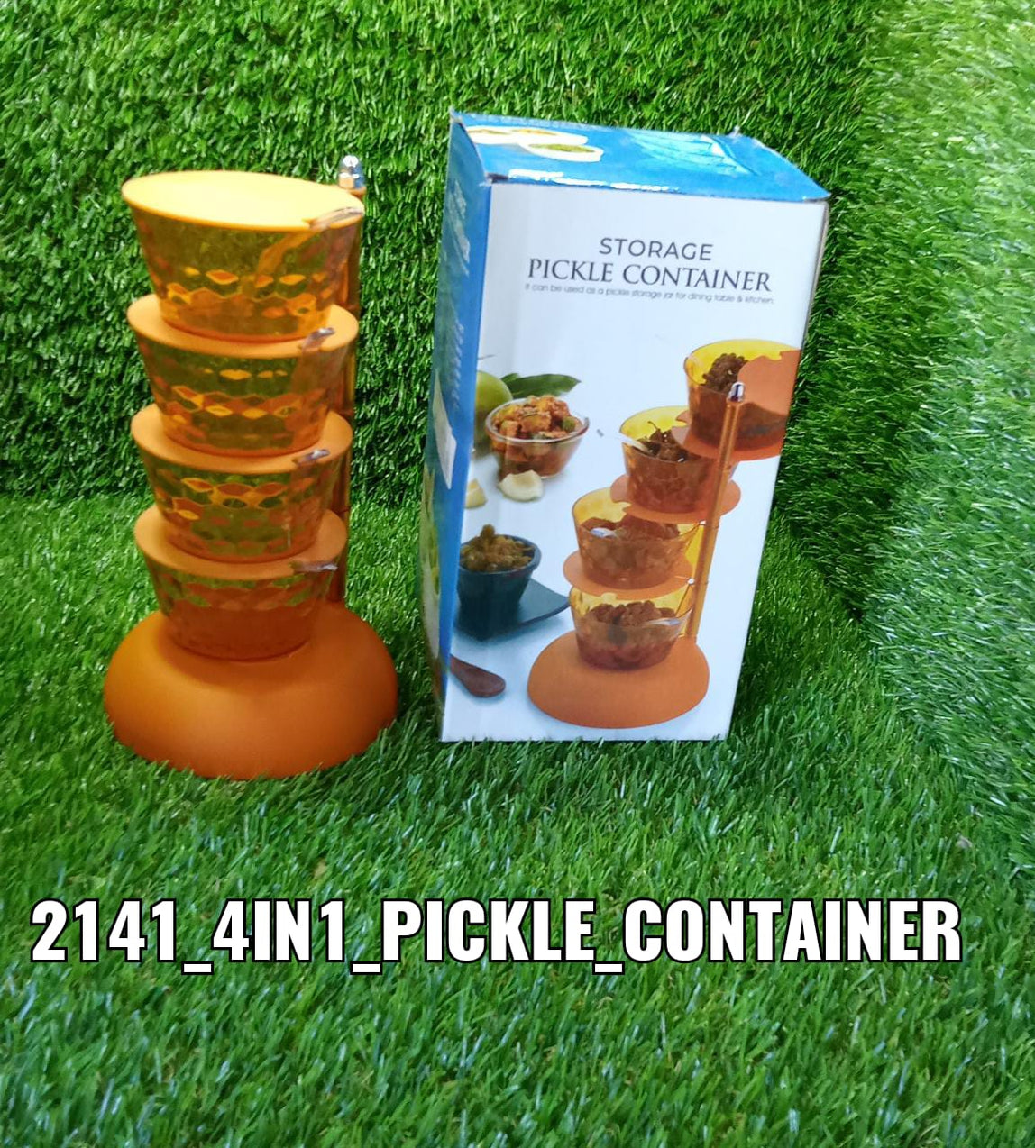 4 in 1 Multipurpose 360 Degree Rotating Pickle Rack Container for ...