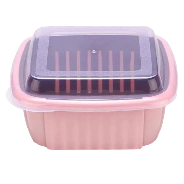 Shop Double Layer Food Drainer Washing Basket | DeoDap