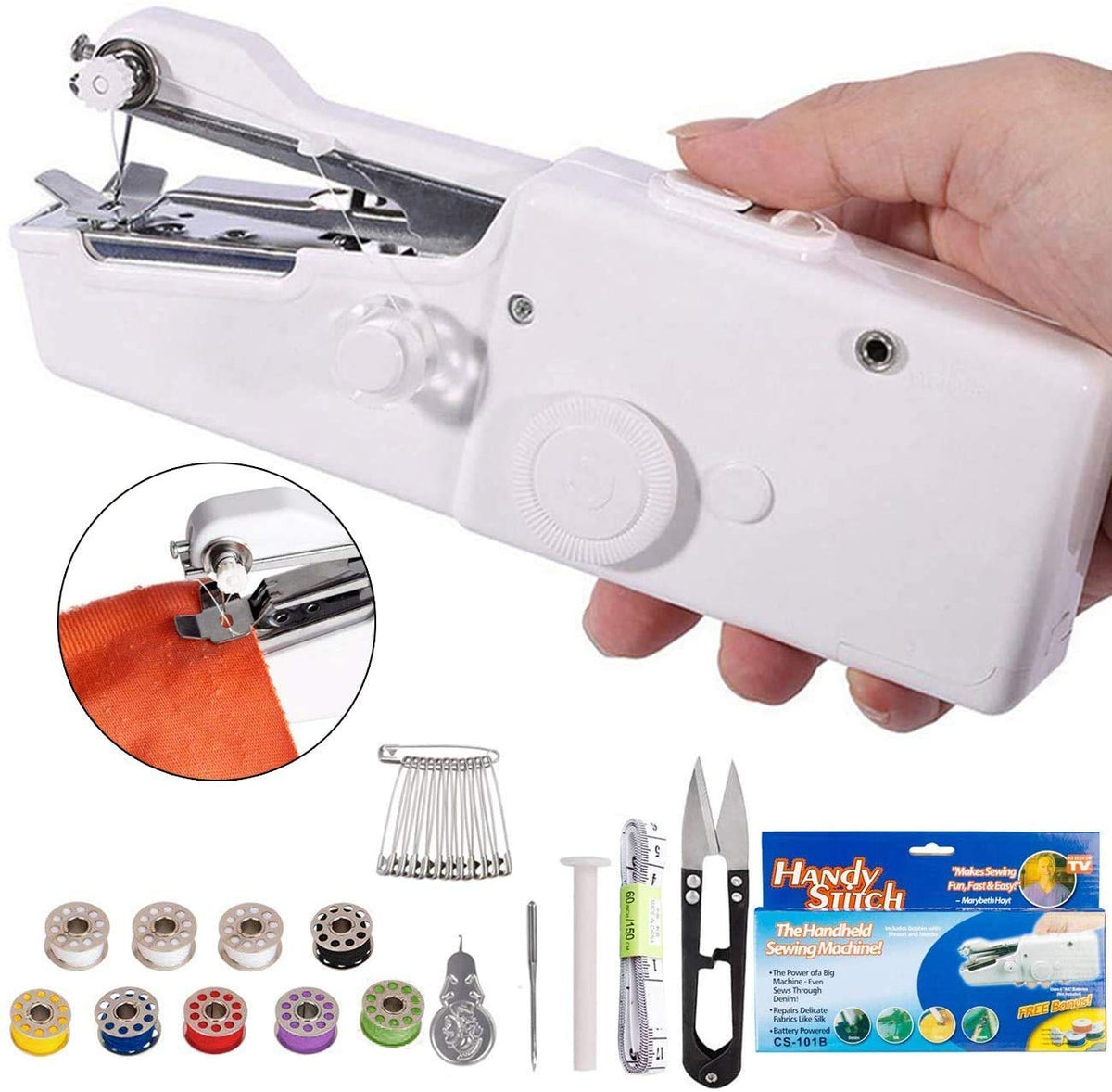 Handheld Portable Mini Electric Cordless Sewing Machine for Beginners ...