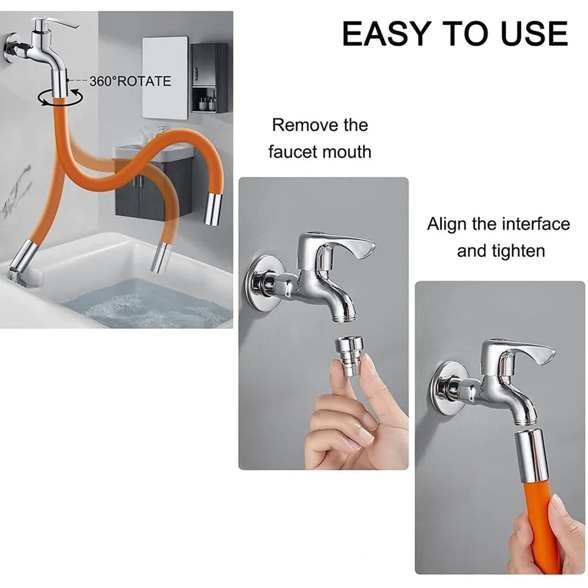 9087 Flexible Water Tap Extender, Universal Foaming — DeoDap