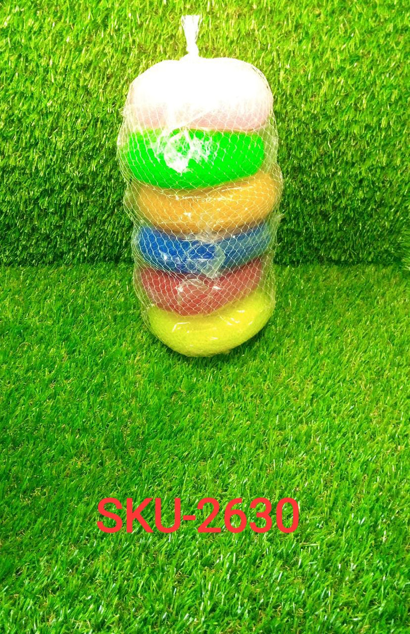 2630 Plastic Scrubber Round Nylon Scrubbers (Pack of 6) - DeoDap